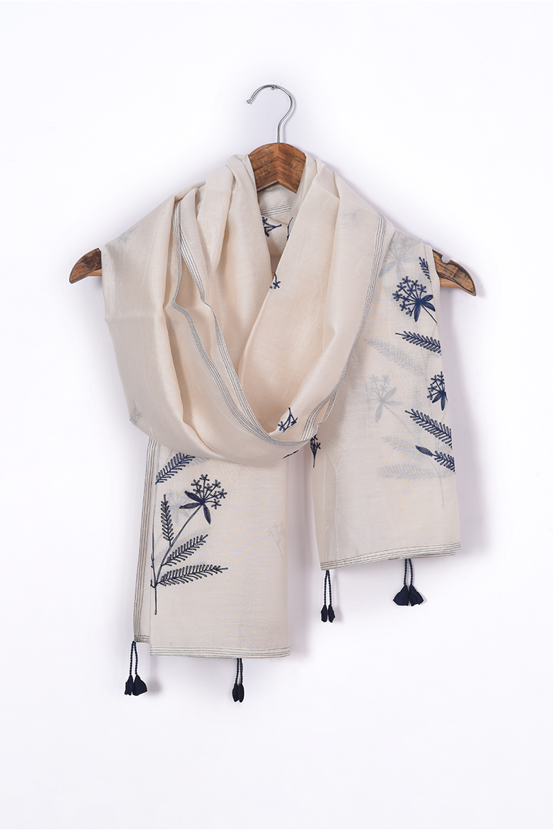 Floret Embroidery Stole – KAKOO